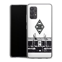 DeinDesign Galaxy A32 4G Handy Silikon H&uuml;lle Case transparent Handyh&uuml;lle Stadium Die Fohlen Borussia M&ouml;nchengladbach Silikon Case
