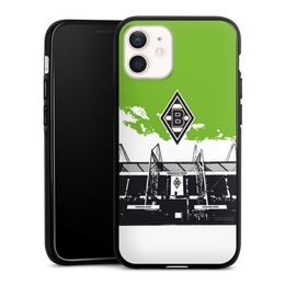 DeinDesign iPhone 12 mini Handy Silikon H&uuml;lle Case schwarz Handyh&uuml;lle Borussia M&ouml;nchengladbach Merchandise Stadium