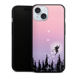 DeinDesign iPhone 15 Handy Premium Silikon H&uuml;lle Handyh&uuml;lle schwarz Case Tinkerbells Official Licensed Product Disney Silikon Premium Case