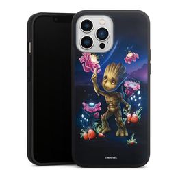 DeinDesign iPhone 13 Pro Max Handy Premium Silikon H&uuml;lle Handyh&uuml;lle schwarz Case Baby Groot Marvel Guardians Of The Galaxy Silikon Premium Case