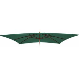 HHG Ersatz-Bezug für Sonnenschirm Lissabon 3x4m, Sonnenschirmbezug Ersatzbezug, Polyester grün - green