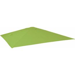 Ersatz-Bezug für Luxus-Ampelschirm HHG 436, Sonnenschirmbezug Ersatzbezug, 3x3m (Ø4,24m) Polyester 2,7kg hellgrün - green