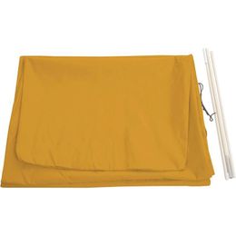HHG - Schutzhülle für Ampelschirm bis 4,3 m (3x3 m), Abdeckhülle Cover mit Reißverschluss gelb - yellow