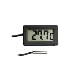 M&S Reptilien Terrarium M&S Digitales Thermometer mit Fühler (schwarz- eckig) (siehe Videoan