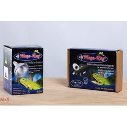 M&S Reptilien Terrarium Mega Ray 50 Watt Set (Lampe + E 27 Fassung + Vorschaltgerät)