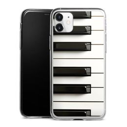DeinDesign iPhone 11 Handy Slim Case Silikon Handyh&uuml;lle transparent H&uuml;lle extra d&uuml;nn Piano Music Klavier Silikon Slim Case