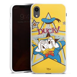 DeinDesign iPhone Xr Handy Silikon H&uuml;lle Case wei&szlig; Handyh&uuml;lle Donald Duck Disney Official Licensed Product Silikon Case