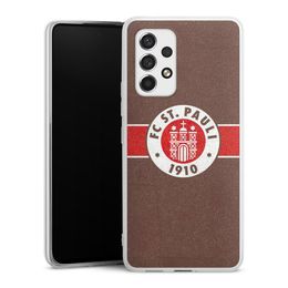 DeinDesign Galaxy A53 5G Handy Silikon H&uuml;lle Case transparent Handyh&uuml;lle Fc St. Pauli Official Licensed Product Logo Silikon Case