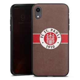 DeinDesign iPhone Xr Handy Silikon H&uuml;lle Case schwarz Handyh&uuml;lle Fc St. Pauli Logo Official Licensed Product