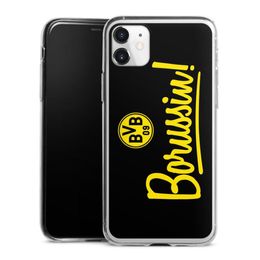 DeinDesign iPhone 11 Handy Slim Case Silikon Handyh&uuml;lle transparent H&uuml;lle extra d&uuml;nn Borussia Dortmund Soccer Bvb Silikon Slim Case
