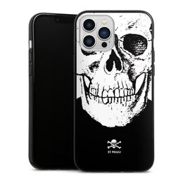 DeinDesign iPhone 13 Pro Max Handy Silikon H&uuml;lle Case schwarz Handyh&uuml;lle Totenkopf Fc St. Pauli Official Licensed Product