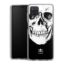 DeinDesign Galaxy A12 Handy Silikon H&uuml;lle Case transparent Handyh&uuml;lle Totenkopf Official Licensed Product Fc St. Pauli Silikon Case