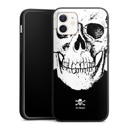 DeinDesign iPhone 12 Handy Premium Silikon H&uuml;lle Handyh&uuml;lle schwarz Case Totenkopf Fc St. Pauli Official Licensed Product Silikon Premium Case