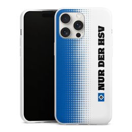 DeinDesign iPhone 15 Pro Max Handy Silikon H&uuml;lle Case wei&szlig; Handyh&uuml;lle Logo Hsv Transparent Silikon Case