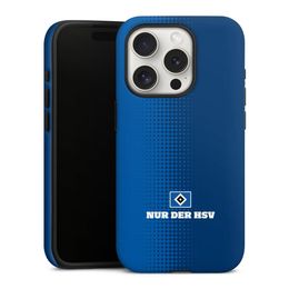 DeinDesign iPhone 15 Pro Handy Panzer Handyh&uuml;lle robuste Outdoor H&uuml;lle Schutzh&uuml;lle matt Hsv Logo Official Licensed Product Tough Case