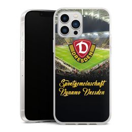 DeinDesign iPhone 13 Pro Max Handy Silikon H&uuml;lle Case transparent Handyh&uuml;lle Sg Dynamo Dresden Sgd Official Licensed Product Silikon Case