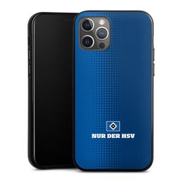 DeinDesign iPhone 12 Pro Handy Silikon H&uuml;lle Case schwarz Handyh&uuml;lle Hsv Logo Official Licensed Product