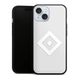 DeinDesign iPhone 15 Handy Premium Silikon H&uuml;lle Handyh&uuml;lle schwarz Case Hsv Hamburger Sv Coat Of Arms Silikon Premium Case