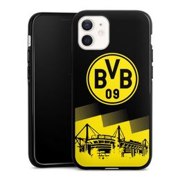 DeinDesign iPhone 12 mini Handy Silikon H&uuml;lle Case schwarz Handyh&uuml;lle Borussia Dortmund Stadium Bvb