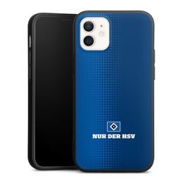 DeinDesign iPhone 12 mini Handy Premium Silikon H&uuml;lle Handyh&uuml;lle schwarz Case Hsv Logo Official Licensed Product Silikon Premium Case