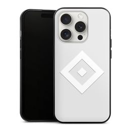 DeinDesign iPhone 15 Pro Handy Slim Case extra d&uuml;nn Silikon Handyh&uuml;lle schwarz H&uuml;lle Hsv Hamburger Sv Coat Of Arms Silikon Slim Case