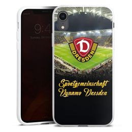DeinDesign iPhone Xr Handy Silikon H&uuml;lle Case wei&szlig; Handyh&uuml;lle Sg Dynamo Dresden Sgd Official Licensed Product Silikon Case