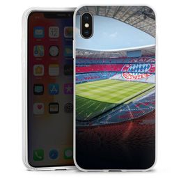 DeinDesign iPhone Xs Max Handy Silikon H&uuml;lle Case transparent Handyh&uuml;lle Fcb Fc Bayern M&uuml;nchen Stadium Silikon Case