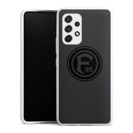 DeinDesign Galaxy A53 5G Handy Silikon H&uuml;lle Case wei&szlig; Handyh&uuml;lle Fortuna D&uuml;sseldorf Logo F95 Silikon Case