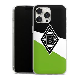 DeinDesign iPhone 15 Pro Max Handy Silikon H&uuml;lle Case transparent Handyh&uuml;lle Borussia M&ouml;nchengladbach Official Licensed Product Gladbach Silikon Case