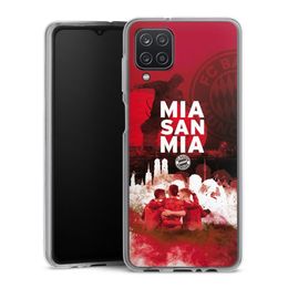 DeinDesign Galaxy A12 Handy Silikon H&uuml;lle Case transparent Handyh&uuml;lle Fc Bayern M&uuml;nchen Fcb Mia San Mia Silikon Case