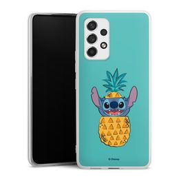 DeinDesign Galaxy A53 5G Handy Silikon H&uuml;lle Case transparent Handyh&uuml;lle Pineapple Lilo & Stitch Disney Silikon Case