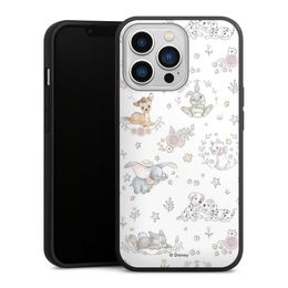 DeinDesign iPhone 13 Pro Handy Premium Silikon H&uuml;lle Handyh&uuml;lle schwarz Case Disney Dumbo Bambi Silikon Premium Case