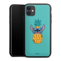 DeinDesign iPhone 11 Handy Premium Silikon H&uuml;lle Handyh&uuml;lle schwarz Case Pineapple Lilo & Stitch Disney Silikon Premium Case