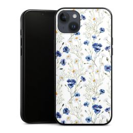 DeinDesign iPhone 14 Plus Handy Silikon H&uuml;lle Case schwarz Handyh&uuml;lle Flowers Muster Flower