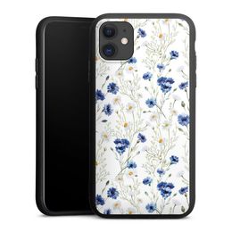 DeinDesign iPhone 11 Handy Premium Silikon H&uuml;lle Handyh&uuml;lle schwarz Case Flower Muster Flowers Silikon Premium Case