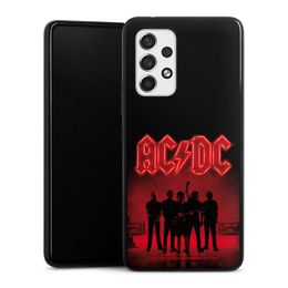 DeinDesign Galaxy A53 5G Handy Silikon H&uuml;lle Case schwarz Handyh&uuml;lle Band Acdc Official Licensed Product