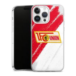 DeinDesign iPhone 14 Pro Max Handy Silikon H&uuml;lle Case transparent Handyh&uuml;lle 1. Fc Union Berlin Logo Official Licensed Product Silikon Case