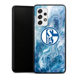 DeinDesign Galaxy A53 5G Handy Silikon H&uuml;lle Case schwarz Handyh&uuml;lle Fc Schalke 04 Logo Merchandise