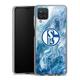 DeinDesign Galaxy A12 Handy Silikon H&uuml;lle Case transparent Handyh&uuml;lle Fc Schalke 04 Logo Merchandise Silikon Case