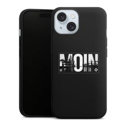 DeinDesign iPhone 15 Handy Premium Silikon H&uuml;lle Handyh&uuml;lle schwarz Case Hamburger Sv Hsv Official Licensed Product Silikon Premium Case