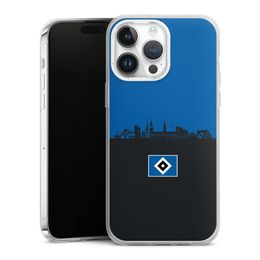DeinDesign iPhone 14 Pro Max Handy Silikon H&uuml;lle Case transparent Handyh&uuml;lle Hsv Skyline Hamburg Silikon Case