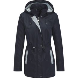 Damen Freizeitjacke mit Tunnelzug in der Taille marine, Gr&ouml;&szlig;e 42