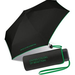 United Colors Of Benetton Taschenregenschirm winziger Damen-Regenschirm mit Handöffner