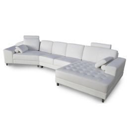 JVmoebel Ecksofa Luxus Ecksofa L-Form weiß Polster Möbel Sitz Wohnzimmer Ecke Sofa