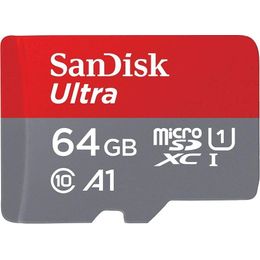 TradeNation Speicherkarte SanDisk ULTRA micro SD Karte 32GB 64GB 128GB U1 Class 10 Speicherkarte (64 GB