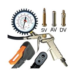 Fantic26 Fahrradpumpe Reifenfüller Luftpistole mit SKS Auto / SV Ventil Manometer pumpe