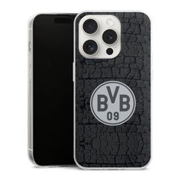 DeinDesign iPhone 15 Pro Handy Slim Case Silikon Handyh&uuml;lle transparent H&uuml;lle extra d&uuml;nn Jersey Borussia Dortmund Bvb Silikon Slim Case