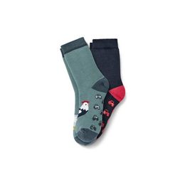 Tchibo 2 Paar Kleinkind-Antirutsch-Socken - Dunkelblau - Kinder - Gr.: 35-38