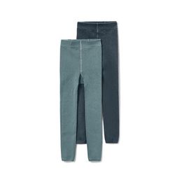 Tchibo 2 Kleinkinder-Strickleggings - Dunkelgrün - Kinder - Gr.: 98/104