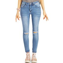 be styled Destroyed-Jeans Medium Waist Röhrenjeans